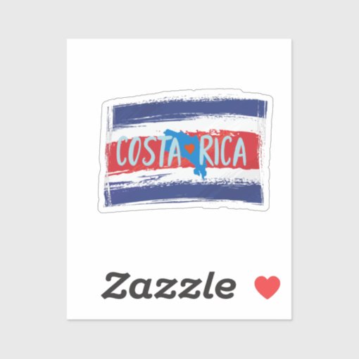 Costa Rica Map Sticker | Zazzle