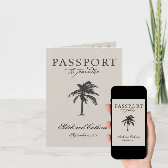 Costa Rica Passport Wedding Invitation | Zazzle