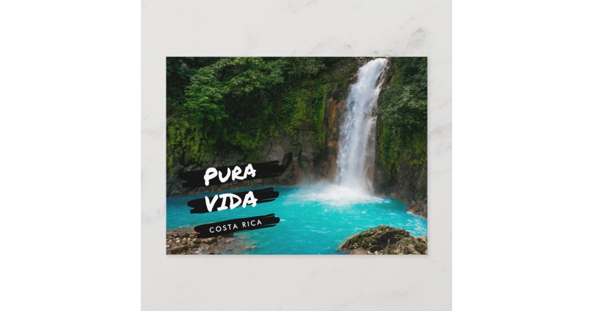 Costa Rica Rio Celeste Waterfall Vacation Postcard | Zazzle