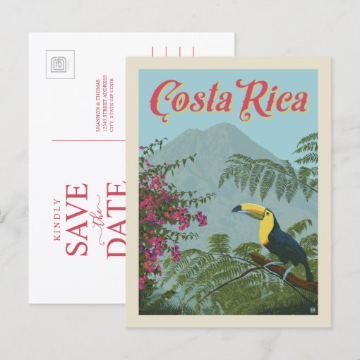 Costa Rica | Save the Date Invitation Postcard | Zazzle