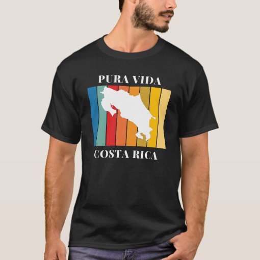 Costa Rica Souvenir Colorful Map T-Shirt | Zazzle