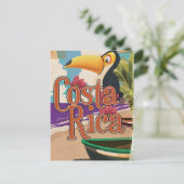 Costa Rica vintage travel poster Postcard | Zazzle