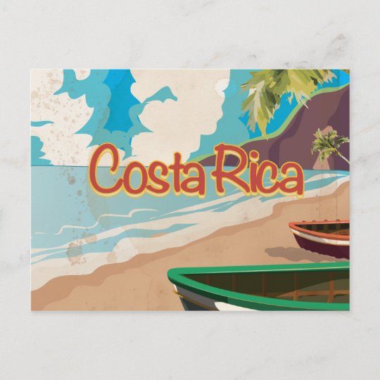 Costa Rica Vintage Travel Poster Postcard | Zazzle.com