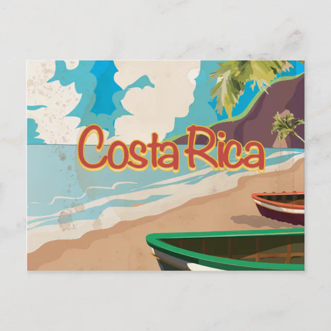 Costa Rica Vintage Travel Poster Postcard | Zazzle Costa Rica Vintage Travel Poster Postcard | Zazzle