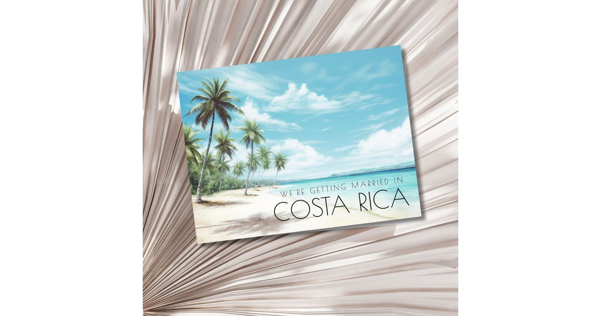 Costa Rica Wedding Save the Date Announcement Postcard | Zazzle
