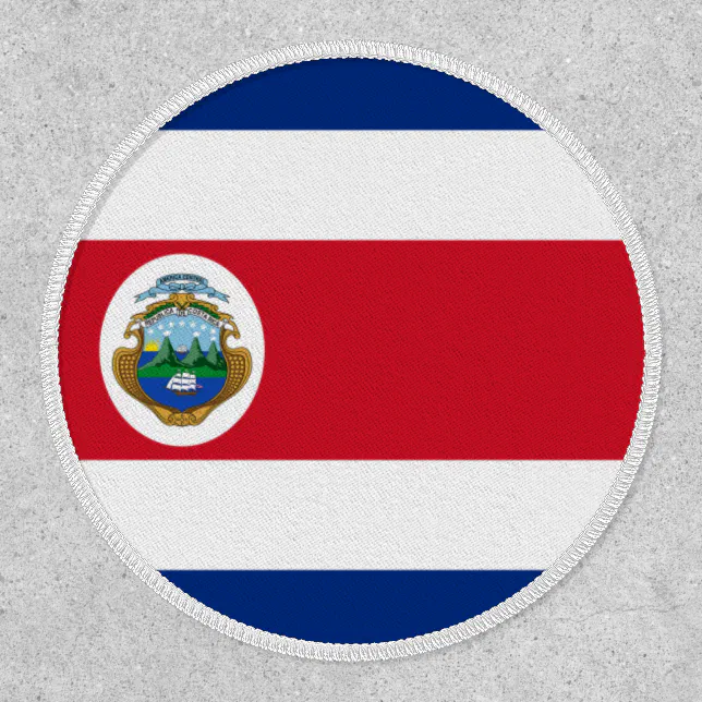 Costa Rican Flag, Flag of Costa Rica Patch | Zazzle