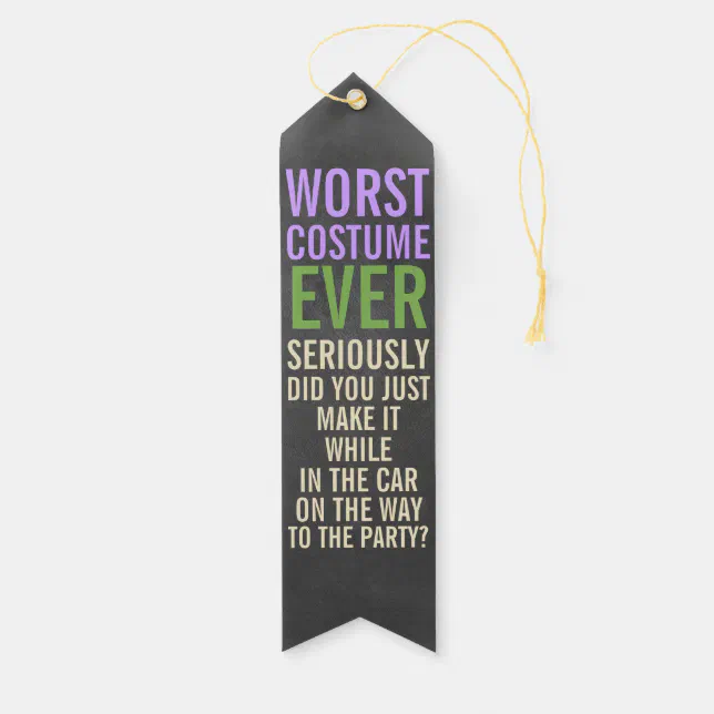 Costume Contest | Funny Worst Costume Award Ribbon | Zazzle