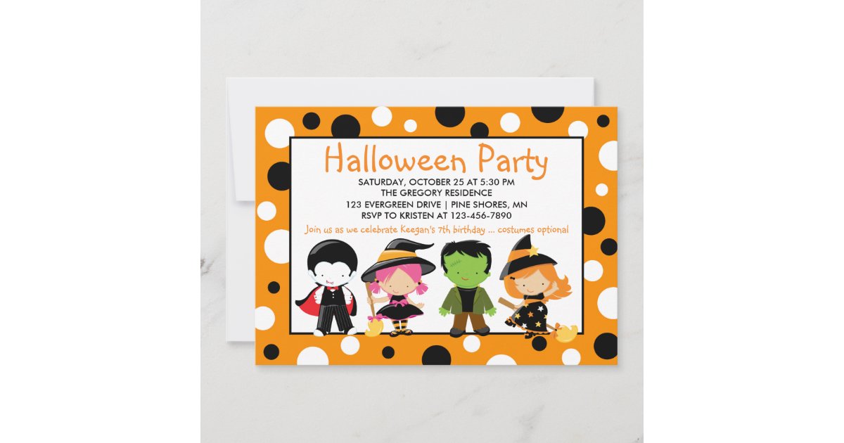 Costume Halloween Party Invitation | Zazzle