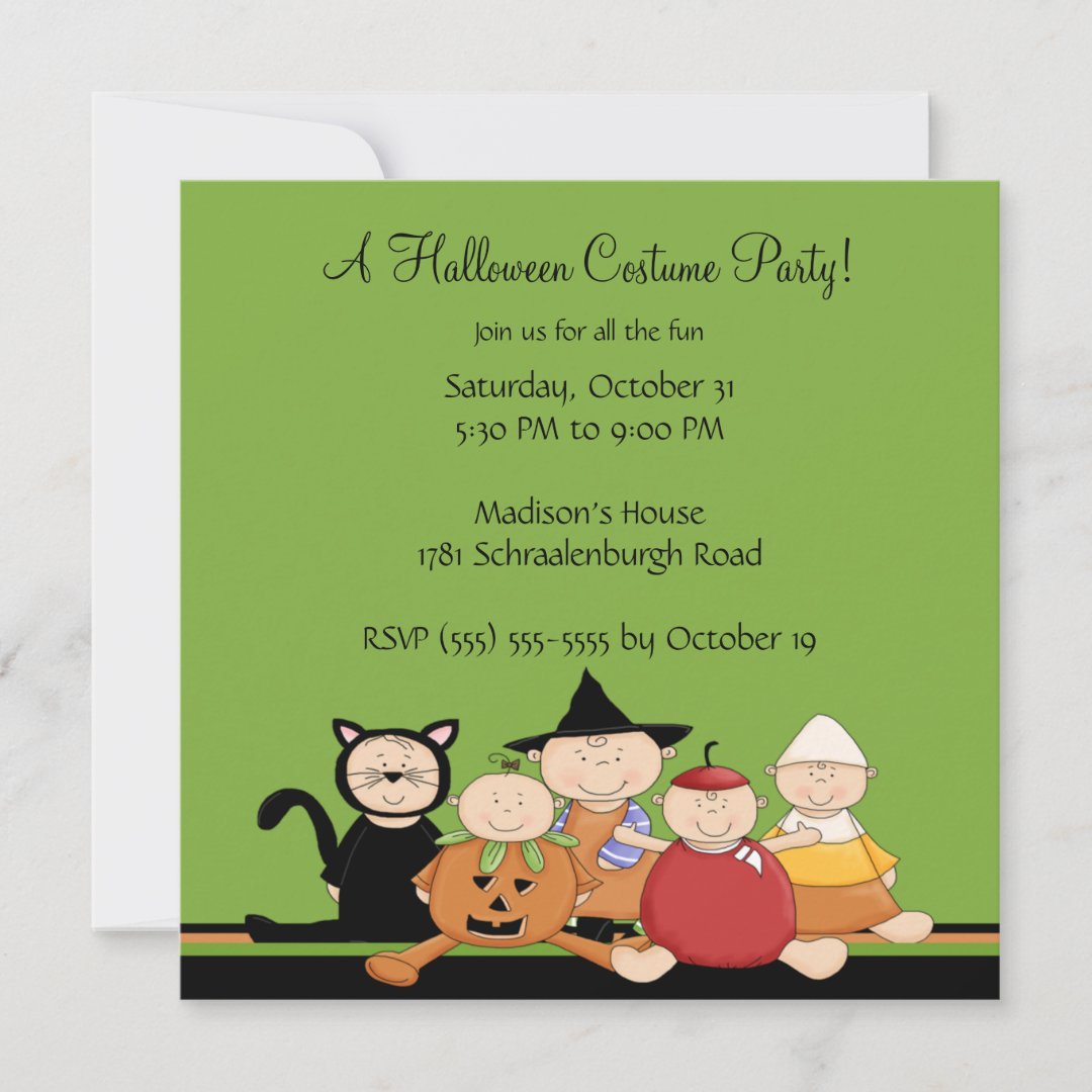Costume Party Halloween Party Invitation | Zazzle