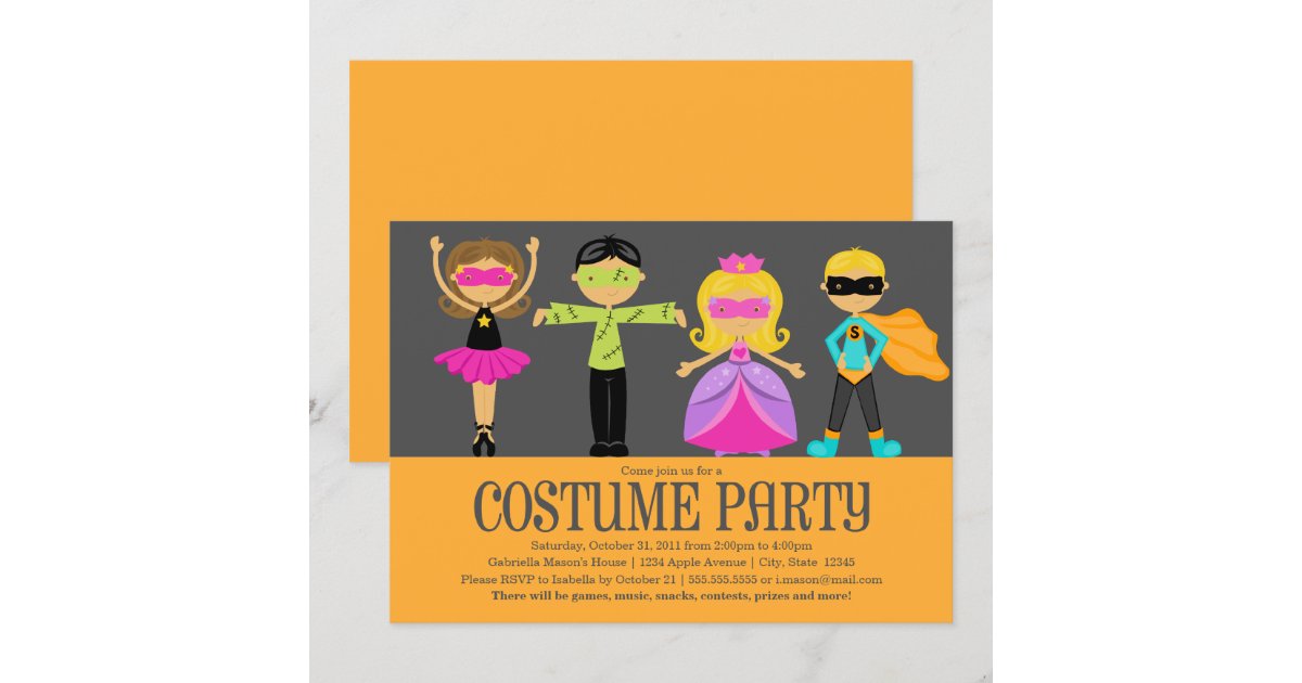 Costume Party Invitation | Zazzle