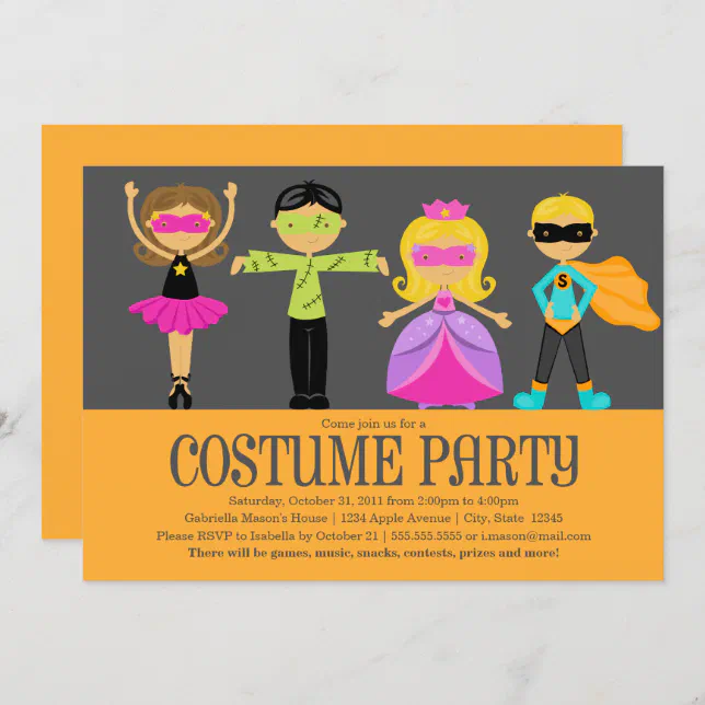 Costume Party Invitation | Zazzle