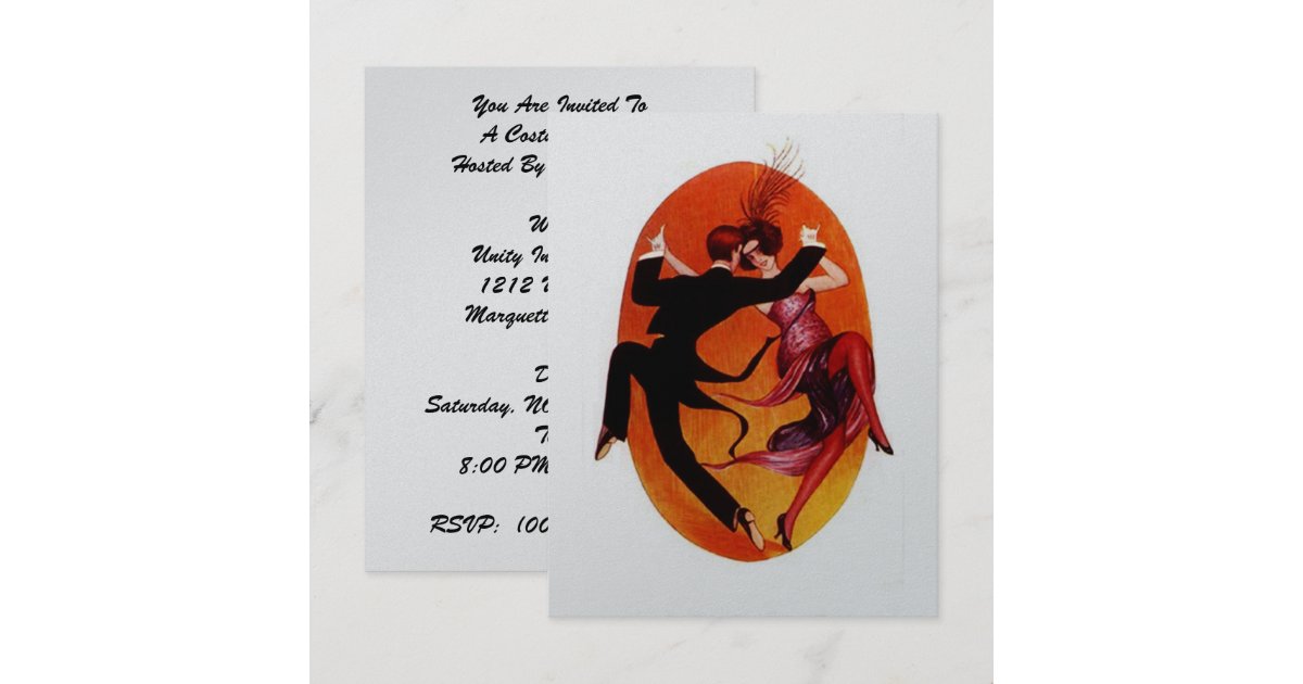 COSTUME PARTY MASQUERADE BALL INVITATION | Zazzle