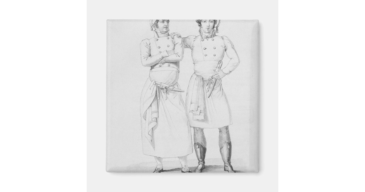 Costumes of cooks from different eras magnet | Zazzle