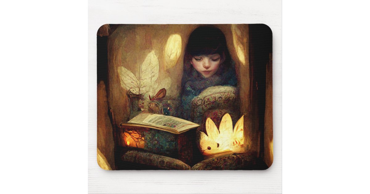 Cosy Fairy Book Nook Mouse Pad | Zazzle