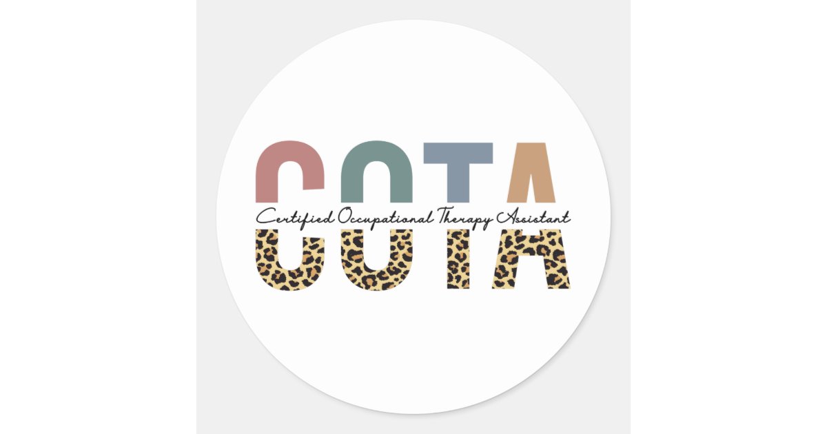 COTA Certified Occupational Therapy Assistant Classic Round Sticker ...
