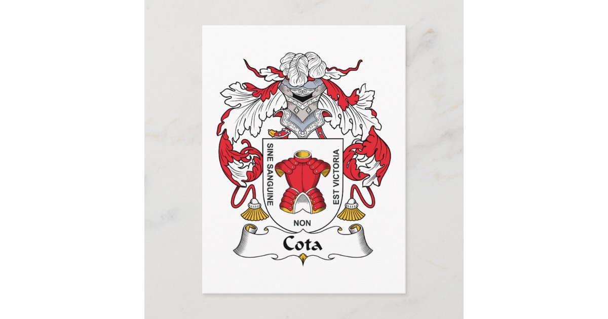 Cota Family Crest Postcard | Zazzle