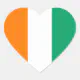 Cote d'Ivoire Flag Heart Sticker | Zazzle