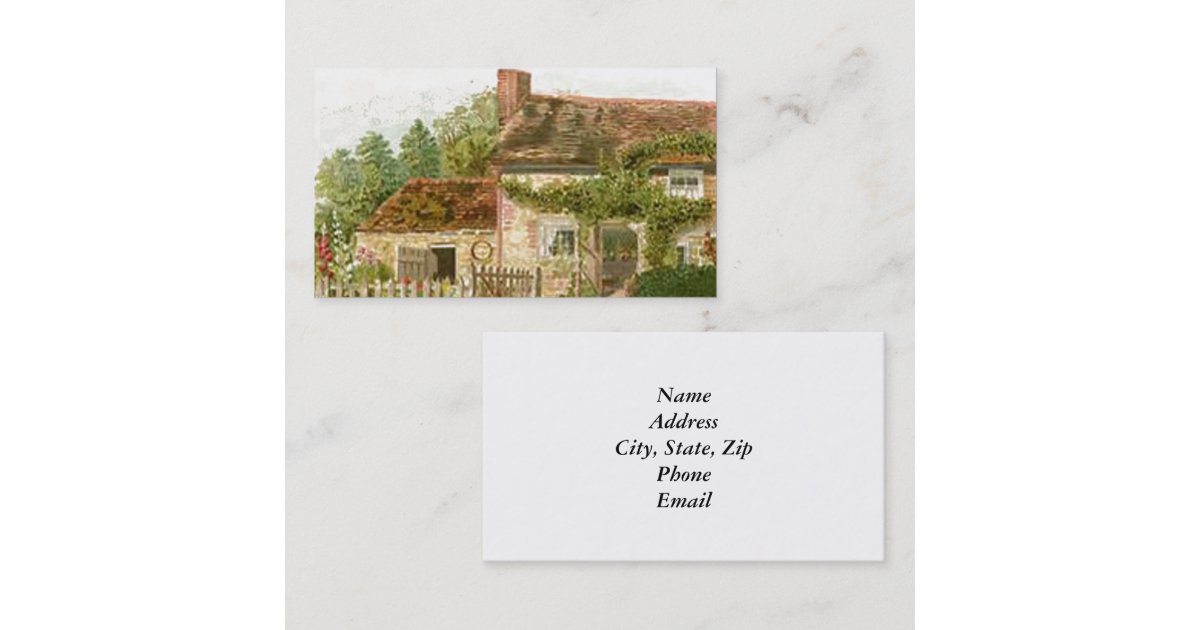 Cottage Business Card | Zazzle