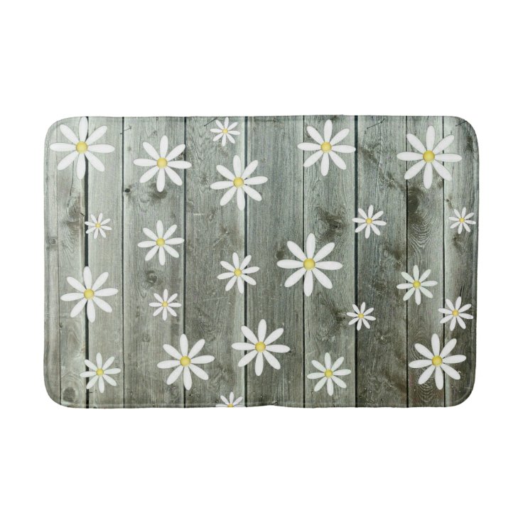 Cottage Daisy Bath Mat | Zazzle