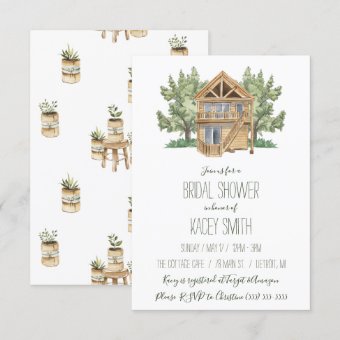 Cottagecore Chalet, Cottage, Garden Bridal Shower Invitation | Zazzle