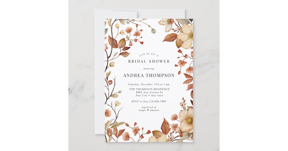 Cottagecore | Wildflower Bridal Shower Invitation | Zazzle