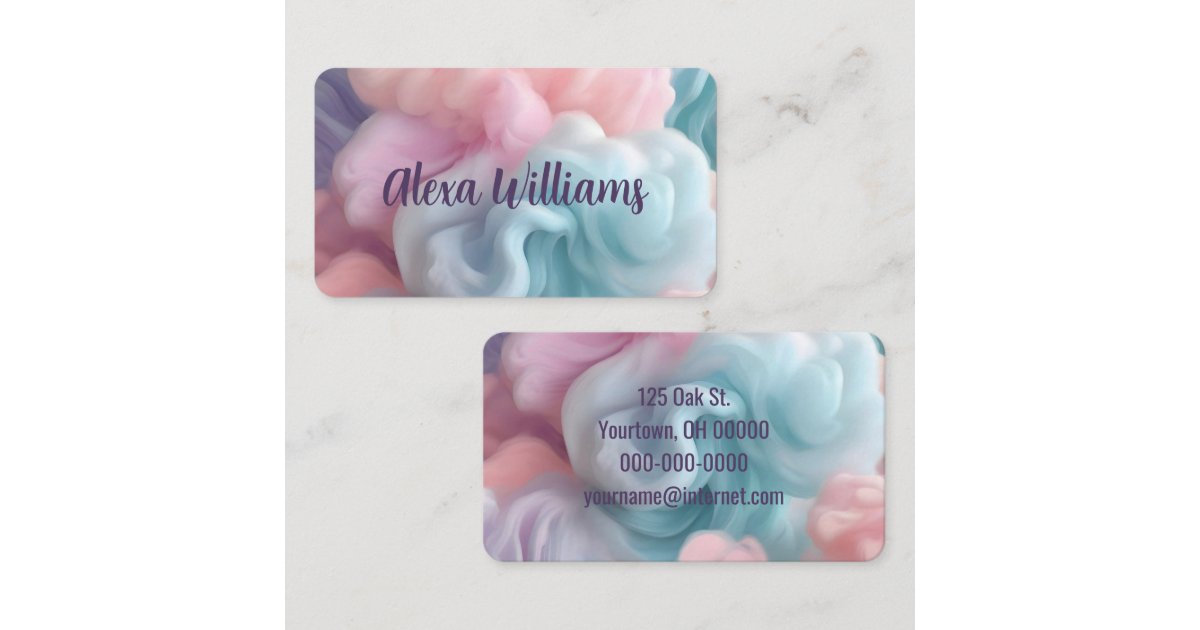Cotton Candy Abstract Business Card | Zazzle