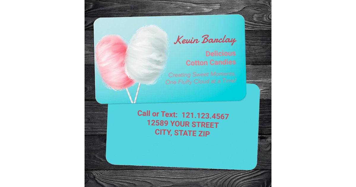 Cotton Candy Business Card | Zazzle
