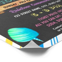 Cotton Candy Fundraiser school event template Poster | Zazzle