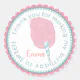 Cotton Candy stickers- Pink and Blue Classic Round Sticker | Zazzle