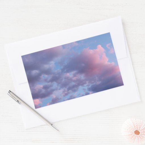 Cotton Candy Sunset Rectangular Sticker | Zazzle