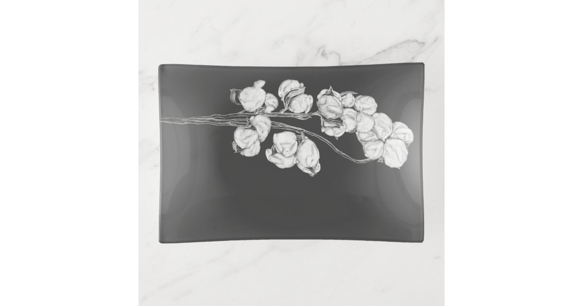Cottontails Bunny Rabbit Botanical Illustration Trinket Tray | Zazzle