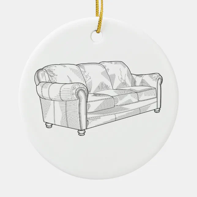 Couch Ceramic Ornament | Zazzle