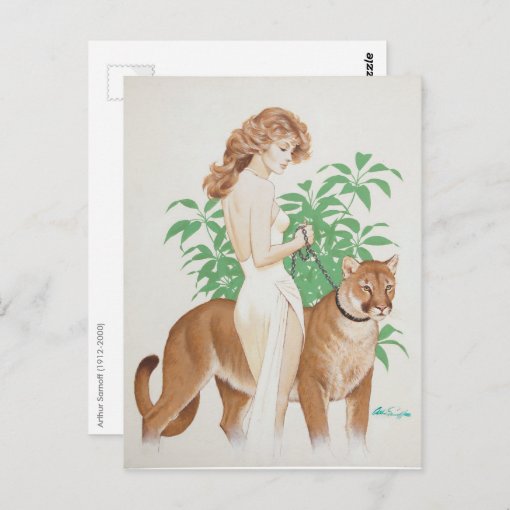 Cougar PinUp Postcard | Zazzle