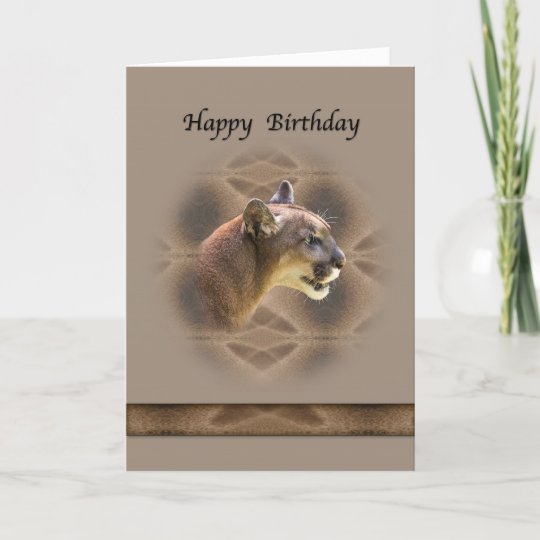 Cougar's Birthday Greeting Card | Zazzle.com
