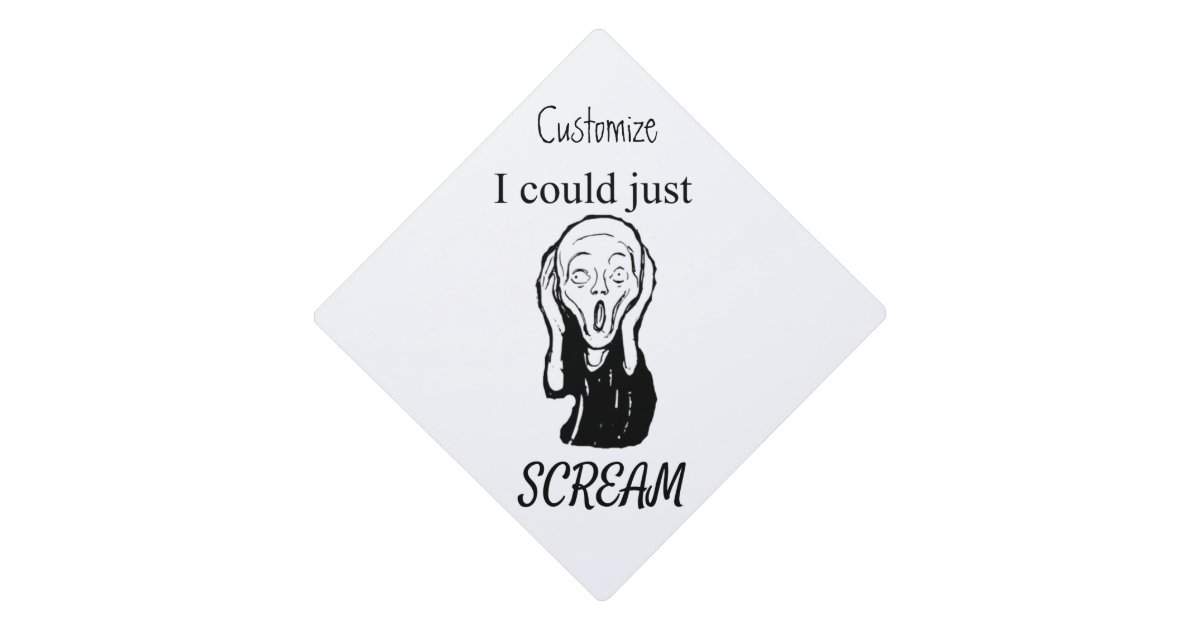Could Just Scream Thunder_Cove Graduation Cap Topper | Zazzle