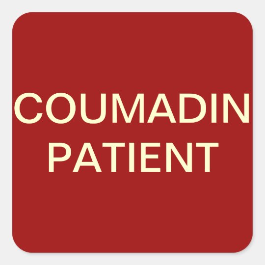 Coumadin Patient Chart Label | Zazzle.com