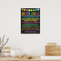 Counseling Group Rules Confidentiality Poster | Zazzle