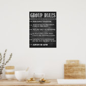 Counseling Group Rules Confidentiality Poster | Zazzle