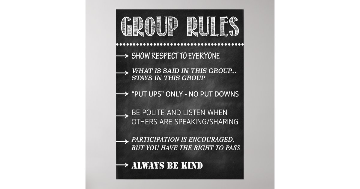 Counseling Group Rules Confidentiality Poster Zazzle Counseling Group Rules Confidentiality Poster Zazzle