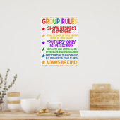 Counseling Group Rules Poster | Zazzle