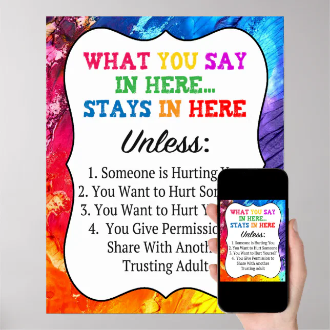 Counseling Office Confidentiality Poster | Zazzle