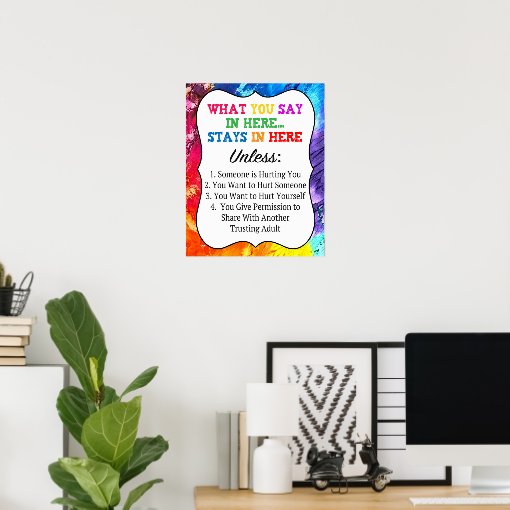 Counseling Office Confidentiality Poster | Zazzle
