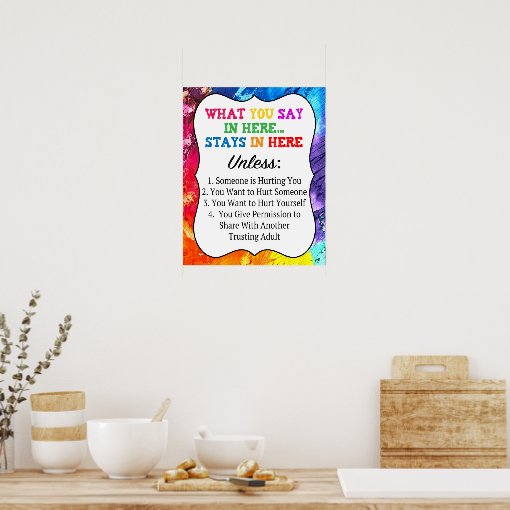 Counseling Office Confidentiality Poster | Zazzle