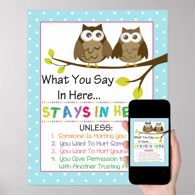 Counseling Office Confidentiality Poster | Zazzle