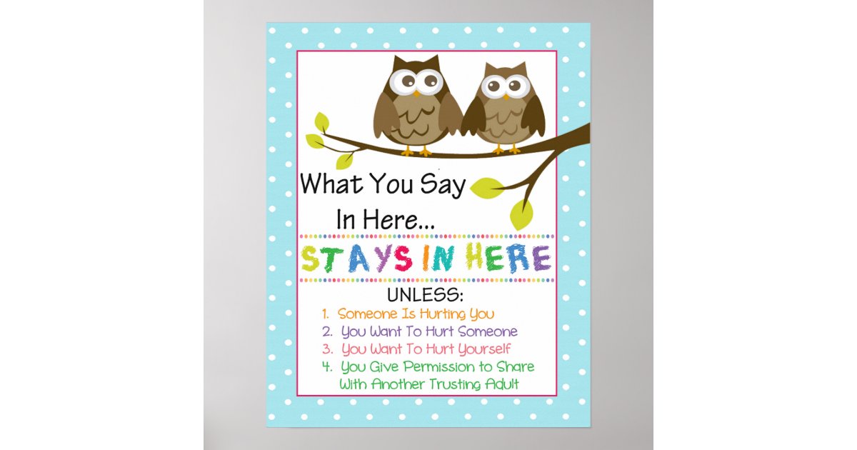 Counseling Office Confidentiality Poster | Zazzle