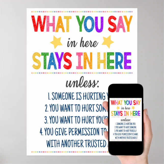 Counseling Office Confidentiality Poster | Zazzle