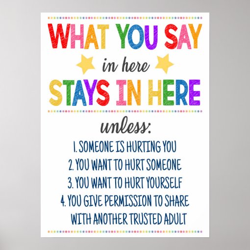 Counseling Office Confidentiality Poster | Zazzle