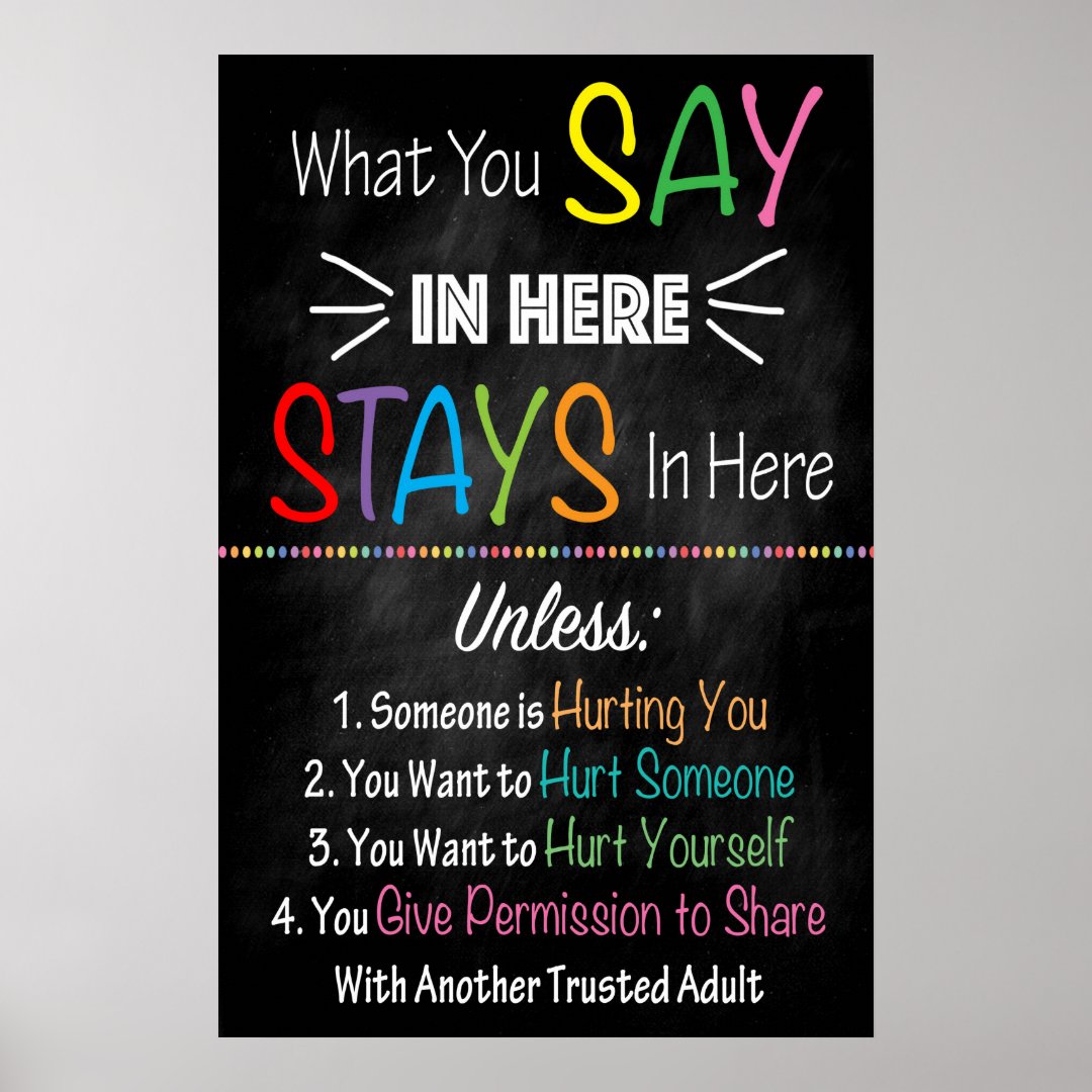 Counseling Office Confidentiality Poster | Zazzle