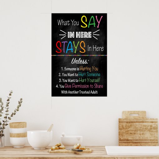 Counseling Office Confidentiality Poster | Zazzle