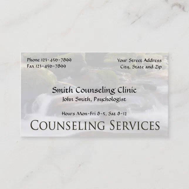 Counselor Psychologist Mental Health Business Card | Zazzle